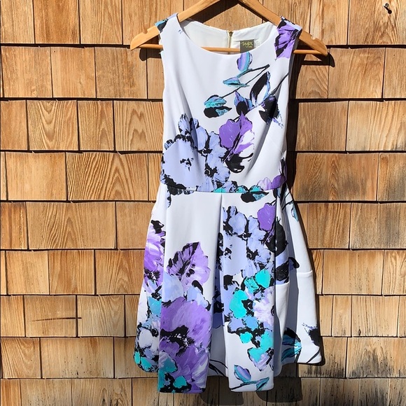 Taylor | Dresses | Hptaylor Fit Flare Scuba Mini Dress Petite | Poshmark